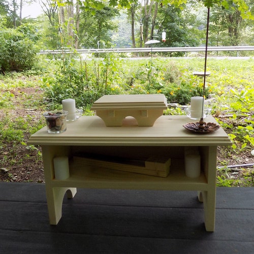 Infinity Pedestal Altar Table With Shelf - Etsy