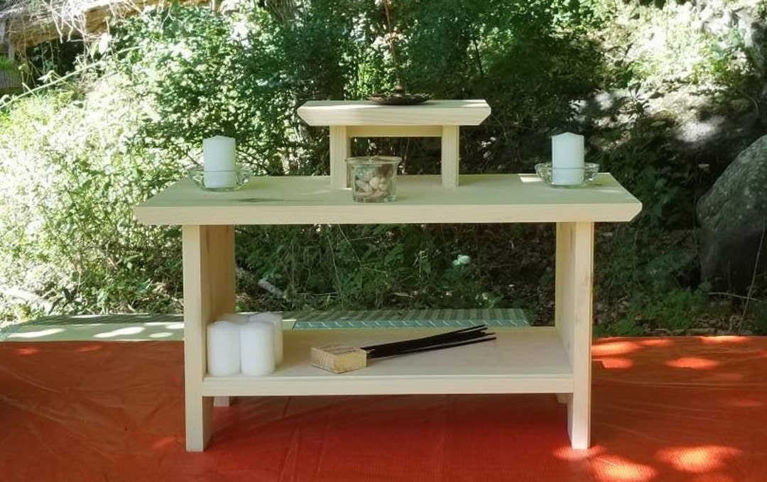 Handmade 3 Tier Meditation Altar Table With Incense Kit - Etsy