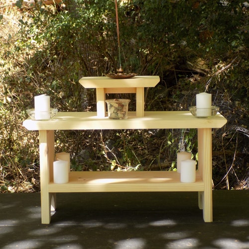 Infinity Pedestal Altar Table With Shelf - Etsy