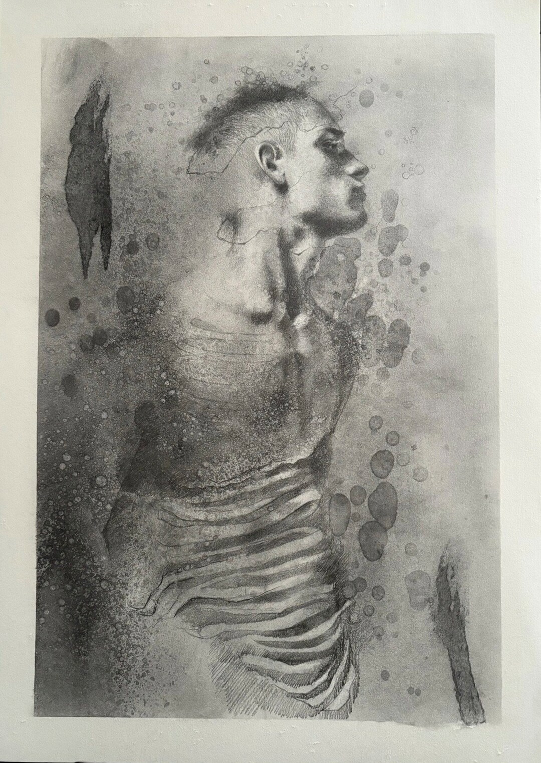 Large 42 Cm Original Drawing With Pencil & Graphite on Paper. Contemporary British Artwork by ...