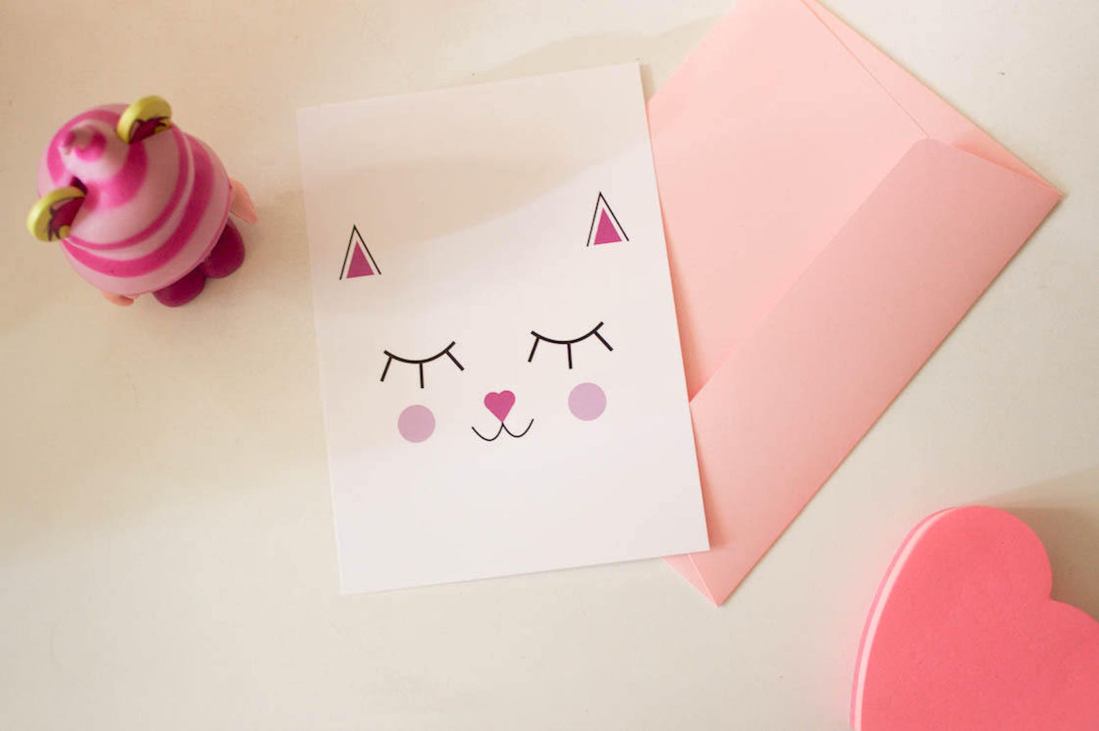 Map Postcard Pattern cat | Etsy