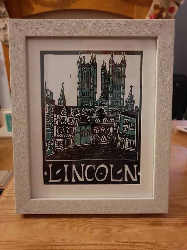 Lincoln City Original Linocut Limited Edition - Etsy