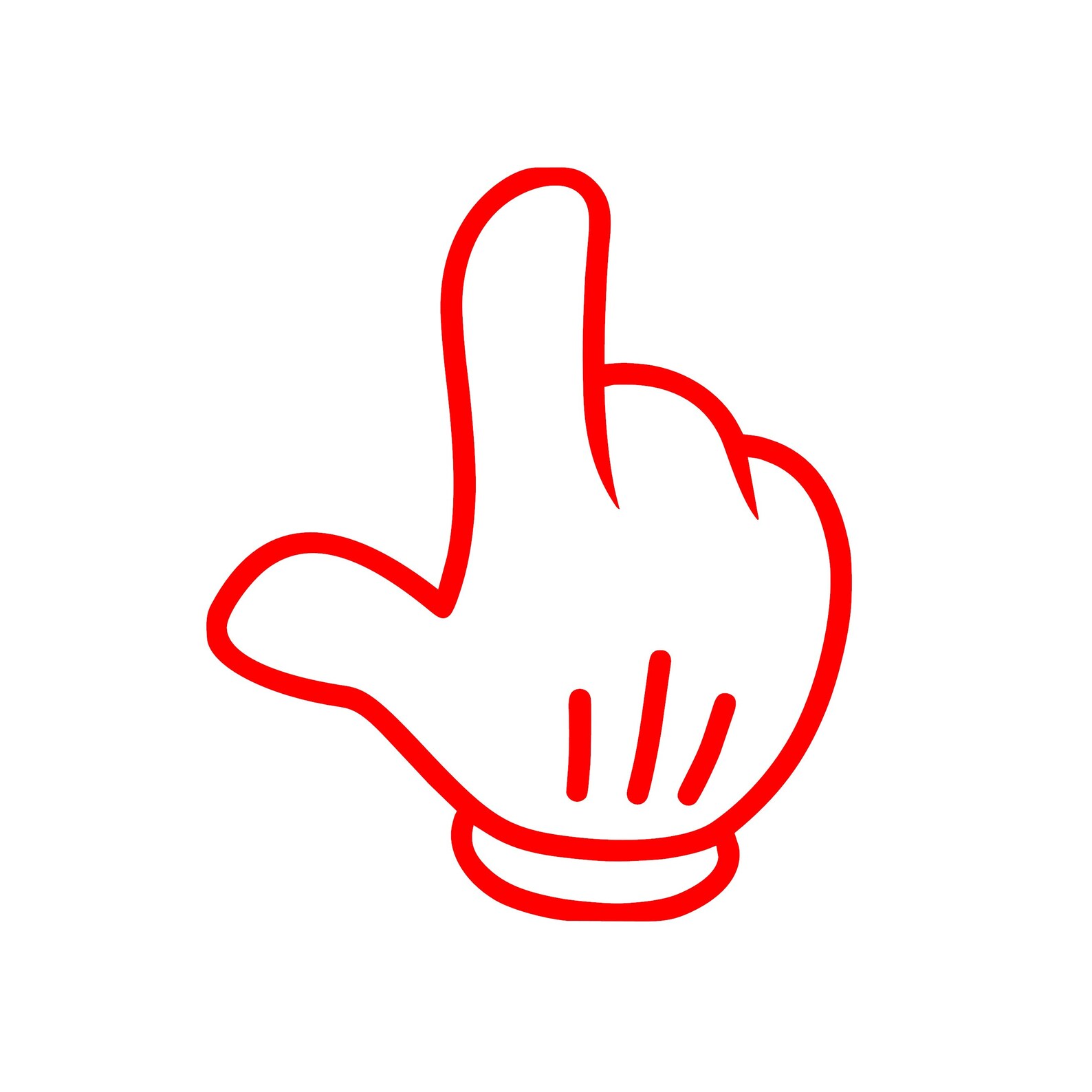 Mickey Mouse Finger Pointing Sticker Vinyl **SIZE and COLOR Choice - Etsy