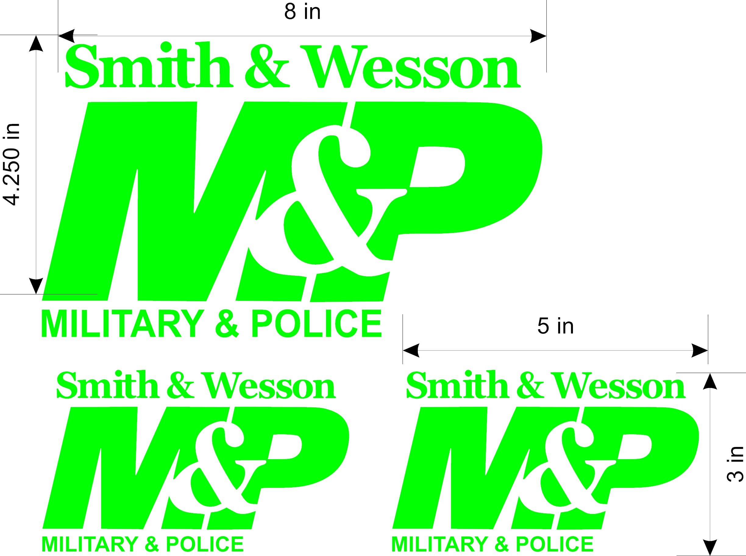 Smith and Wesson M&P Sticker Decal 3 PIECES COLOR Choice - Etsy