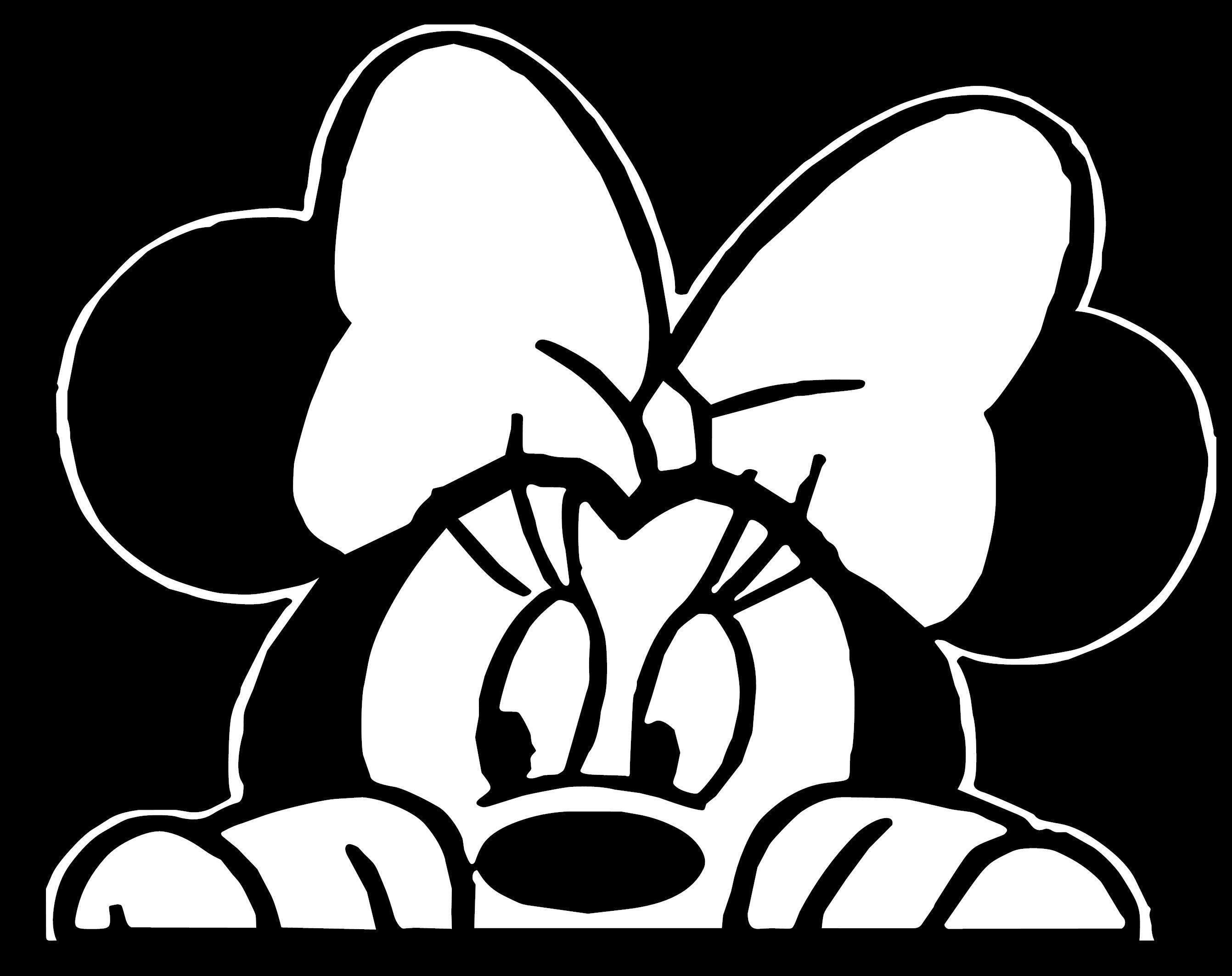 Minnie Mouse Sticker Decal Peeking **SIZE and COLOR CHOICE** - Etsy