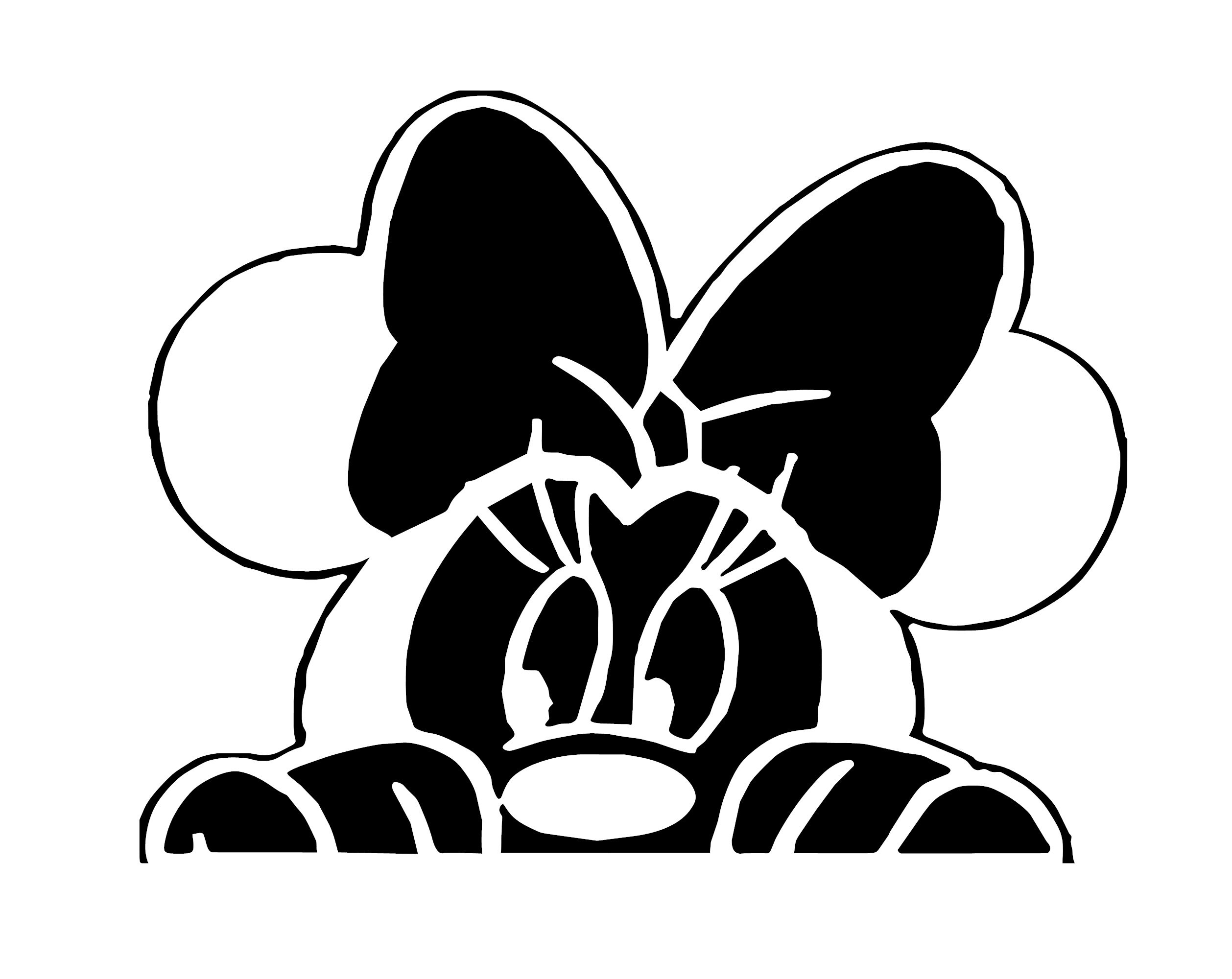 Minnie Mouse Sticker Decal Peeking **SIZE and COLOR CHOICE** - Etsy