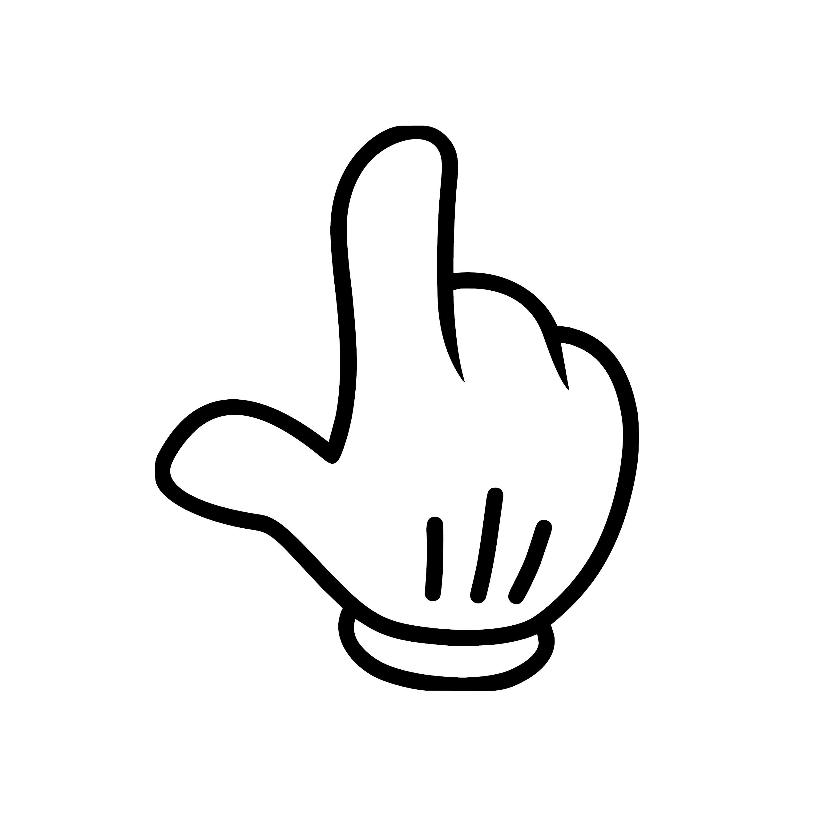 Mickey Hand Pointing Left