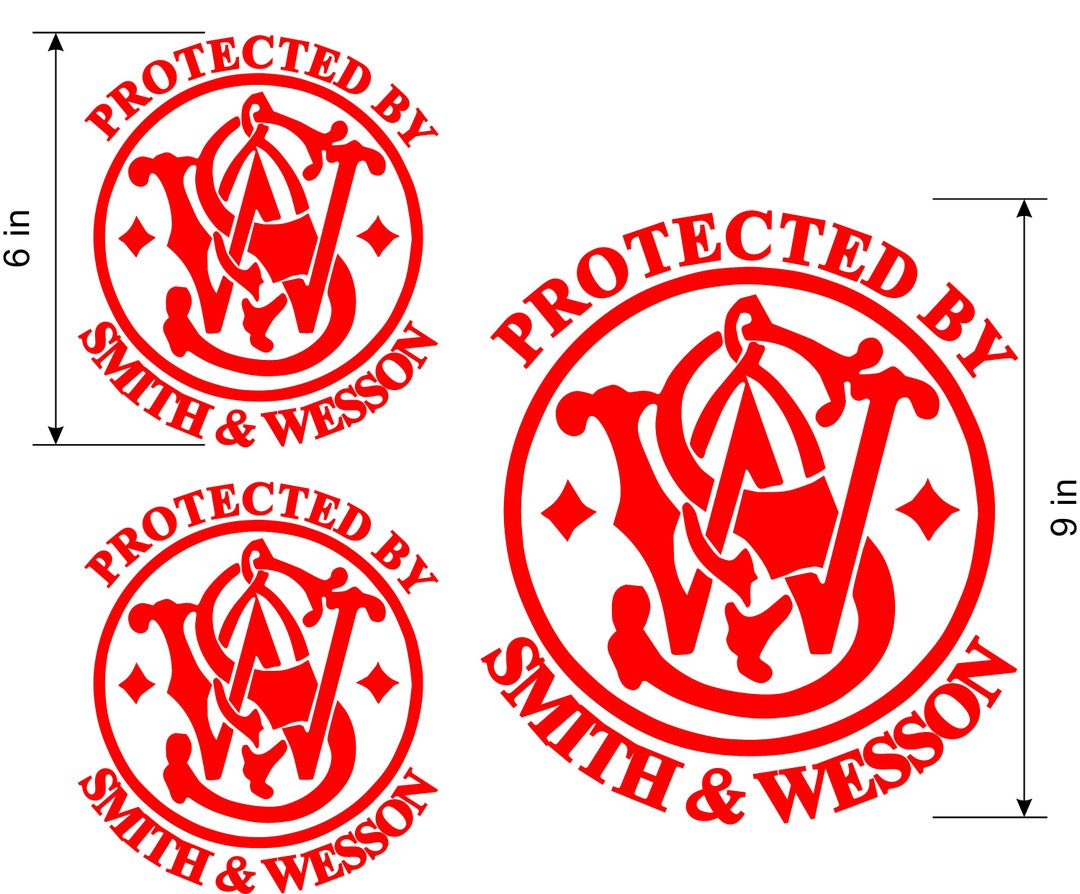 Protected by Smith & Wesson Decals - Etsy