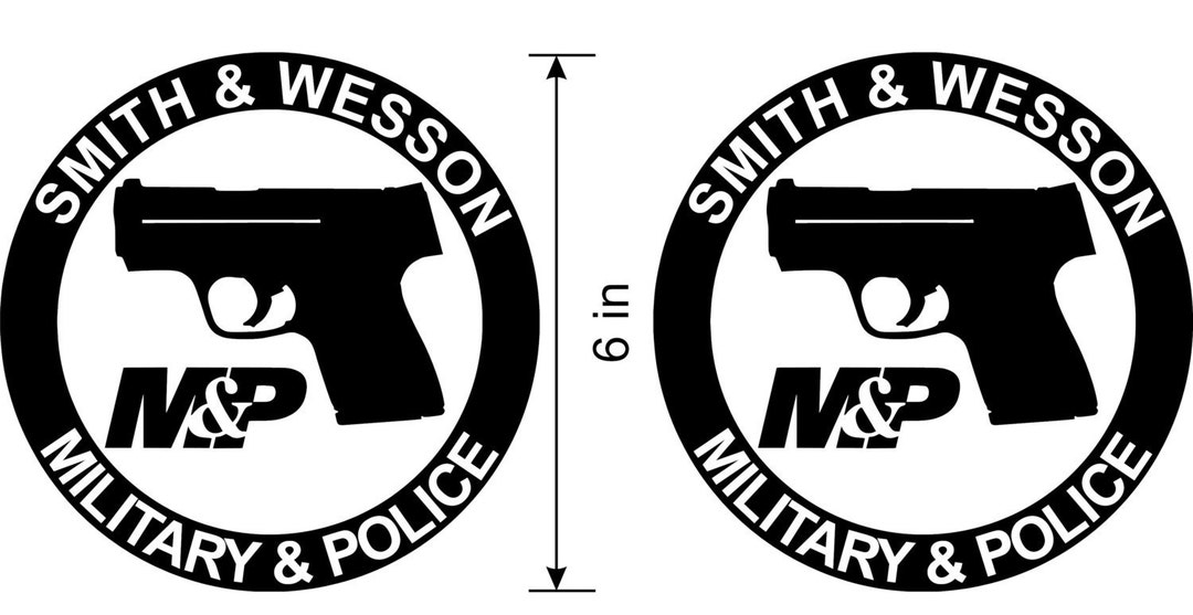 Smith and Wesson M&p Logo Vinyl Gun Decal P_A_I_R FREE COLOR CHOICE ...