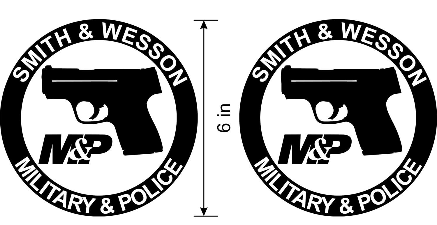 Smith and Wesson M&p Logo Vinyl Gun Decal P_A_I_R FREE COLOR CHOICE ...