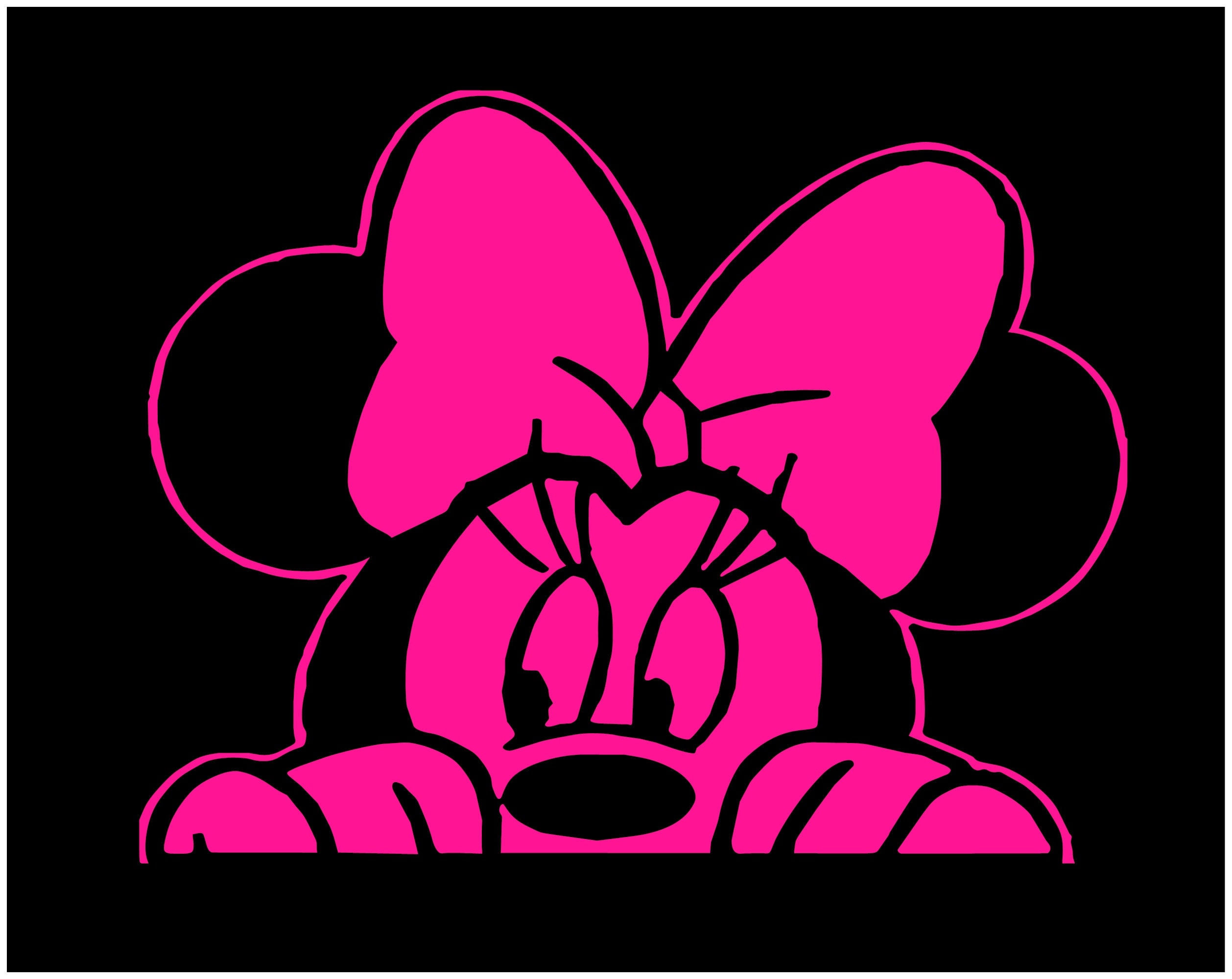 Minnie Mouse Sticker Decal Peeking **SIZE and COLOR CHOICE** - Etsy