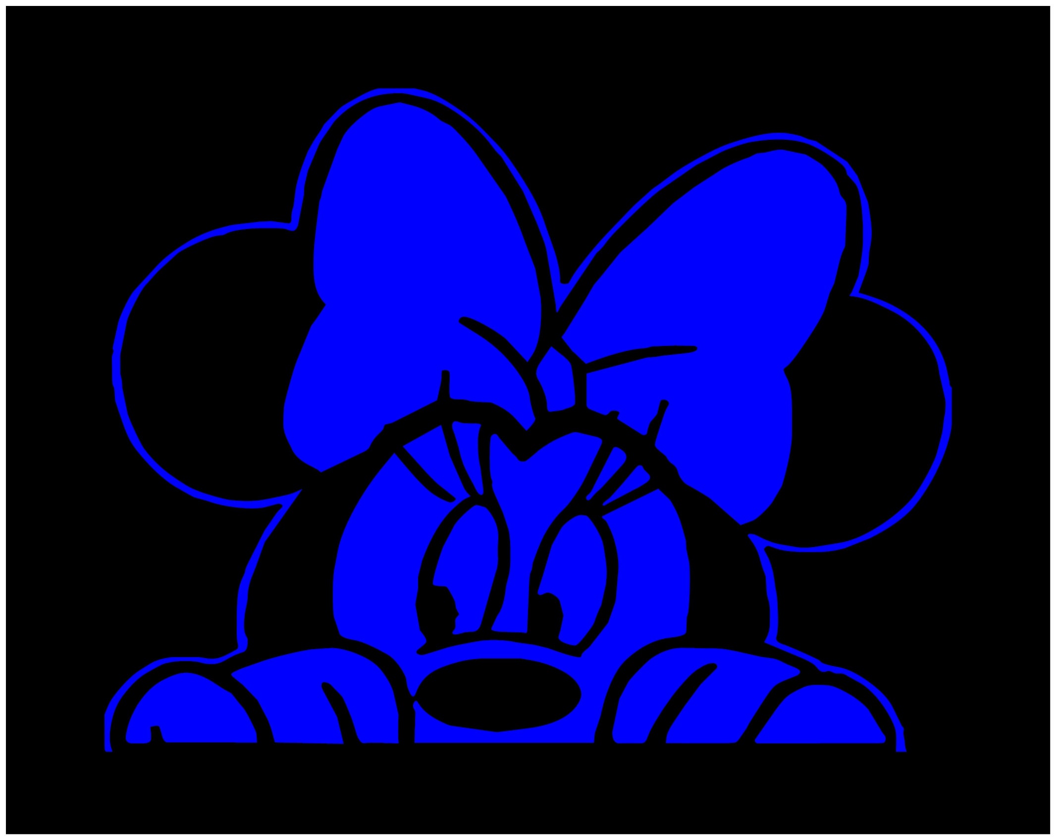 Minnie Mouse Sticker Decal Peeking **SIZE and COLOR CHOICE** - Etsy