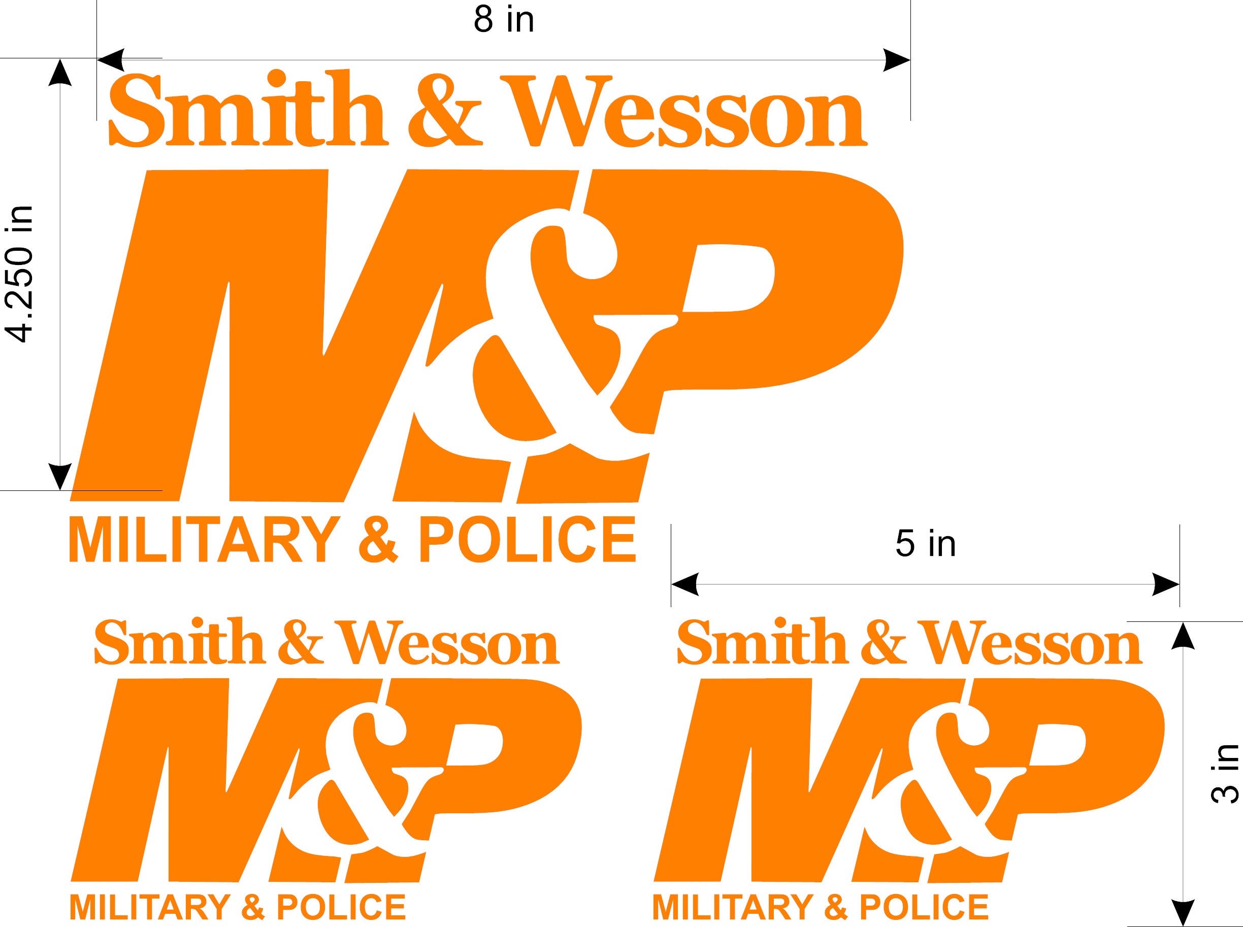 Smith and Wesson M&P Sticker Decal 3 PIECES COLOR Choice - Etsy