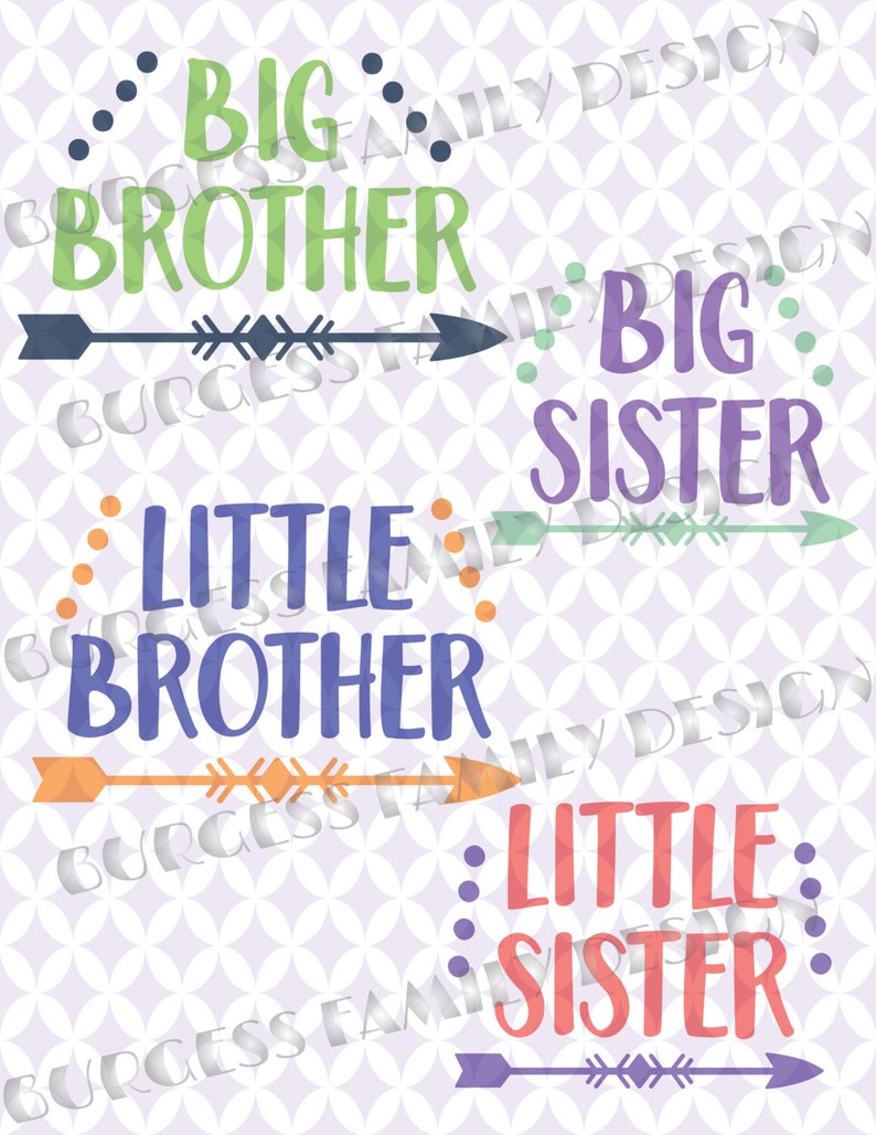 Paquete Hermano Mayor hermana svg dxf eps png | Etsy