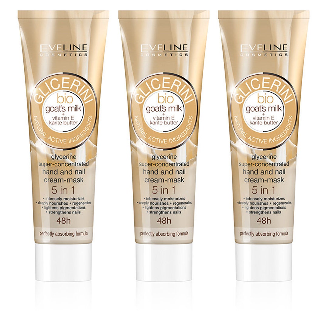 Eveline Cosmetics Glycerin Bio Goat's Milk Hand and Nail Cream travel ...