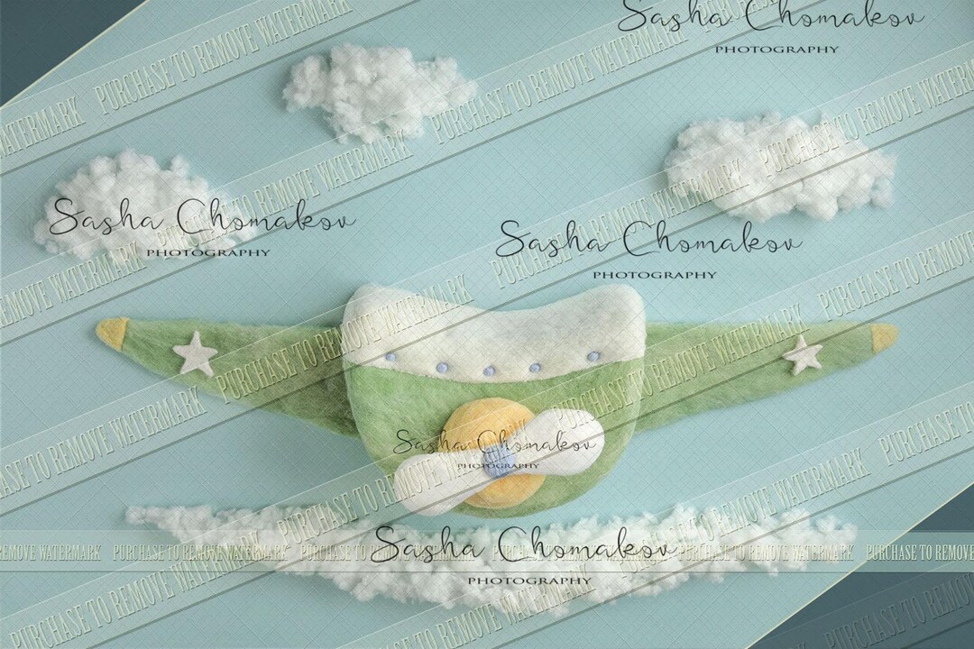 Digital Backdrop, Background Newborn Baby Girl Boy Flying , Pilot ...