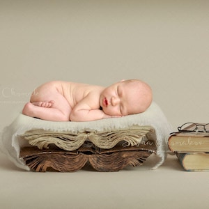 Digital Backdrop Background Newborn Baby Girl or Boy Books Cream - Etsy