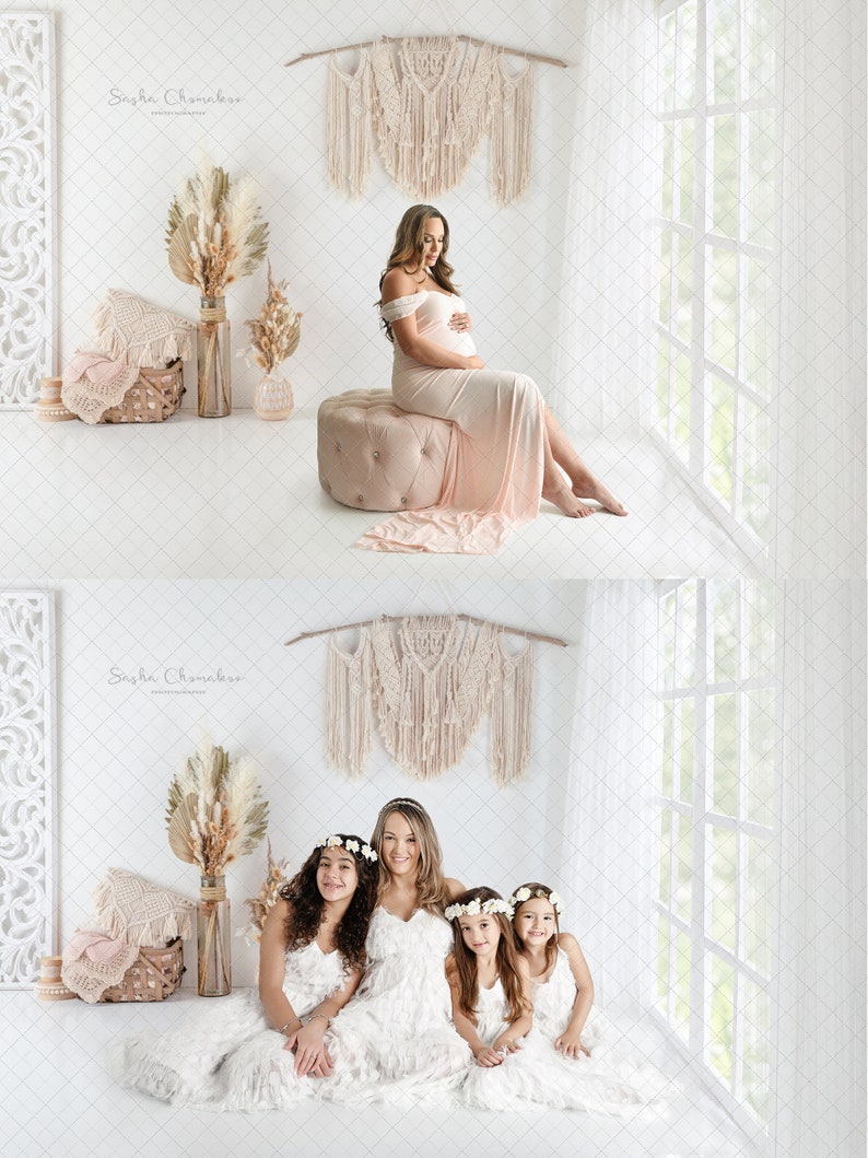 Digital Backdrop Background Maternity , Family Window White Side Lit ...