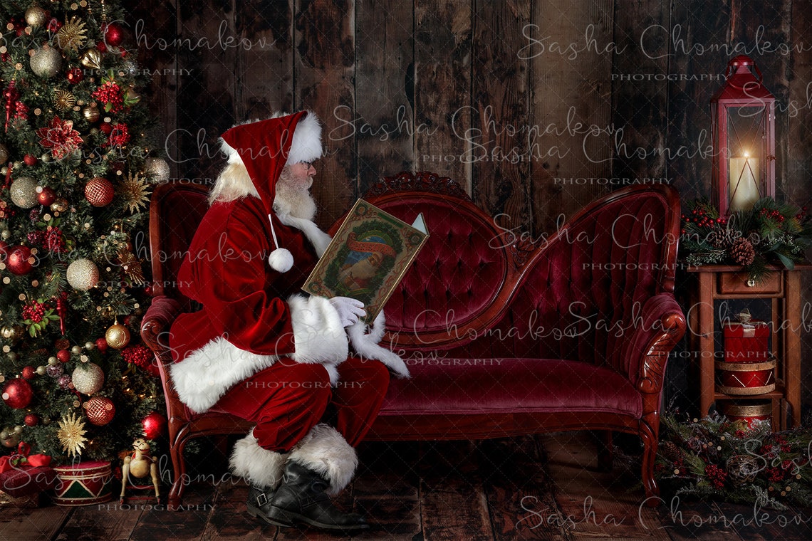 Digital Backdrop Background Newborn Baby Boy or Girl Sitter Christmas ...