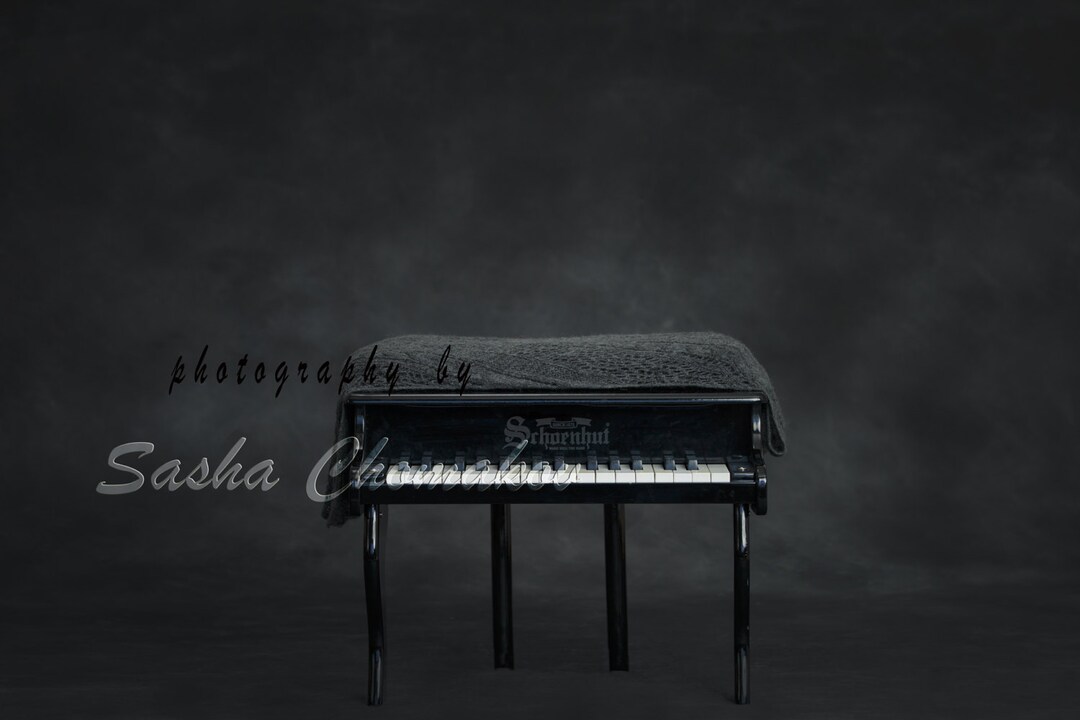 Digital Backdrop Background Newborn Baby Girl or Boy Piano Brown Music ...