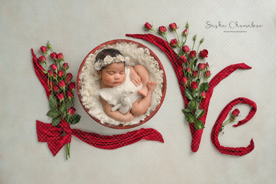 Digital Backdrop, Background Newborn Baby Girl or Boy Cream Fur White ...