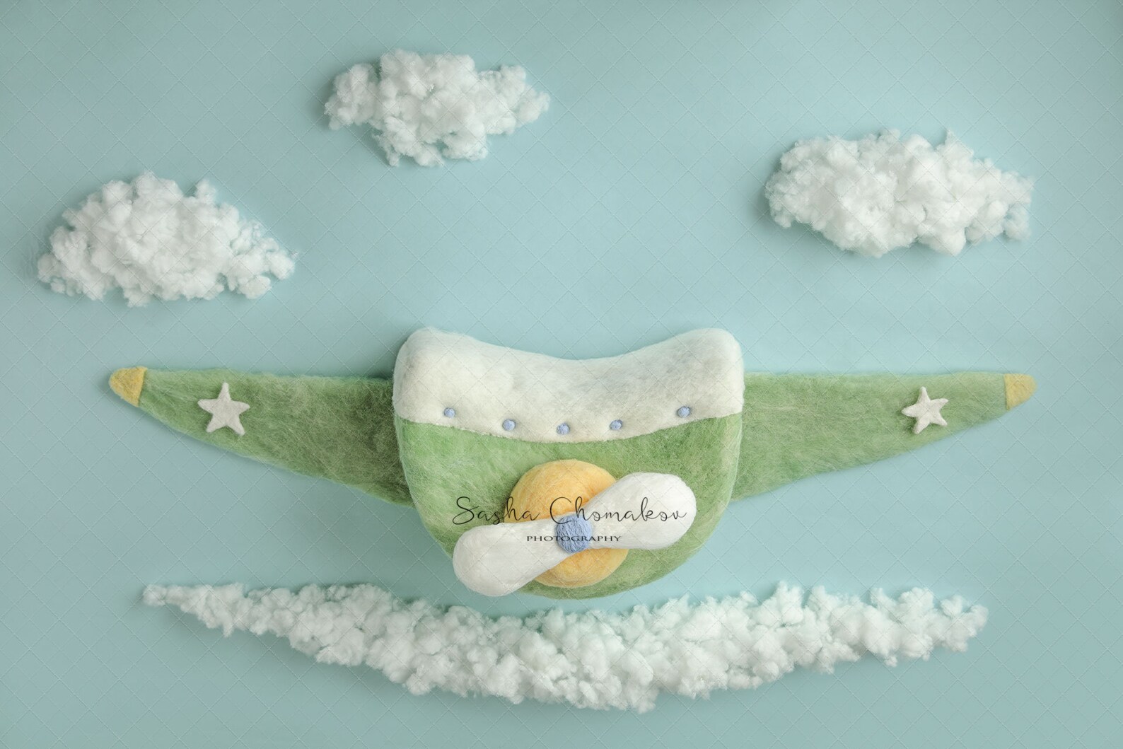 Digital Backdrop, Background Newborn Baby Girl Boy Flying , Pilot ...
