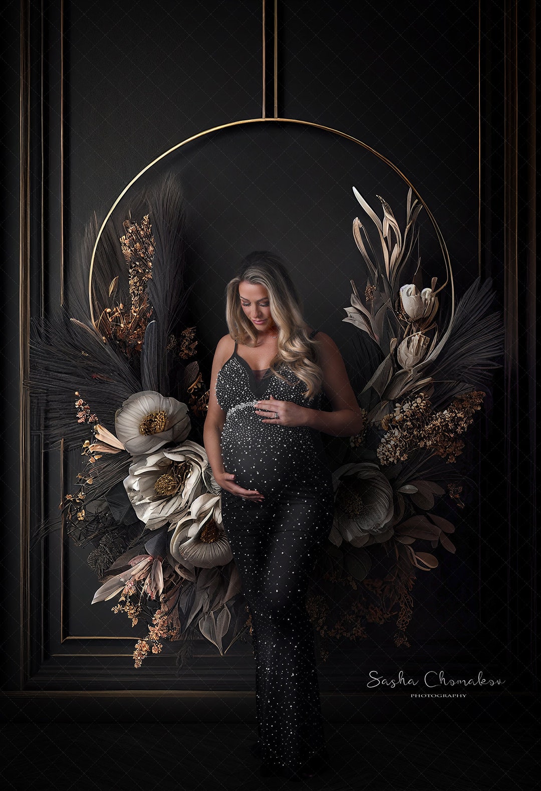 Digital Backdrop, Backgrounds Maternity Children Family Gold Boho Dry ...