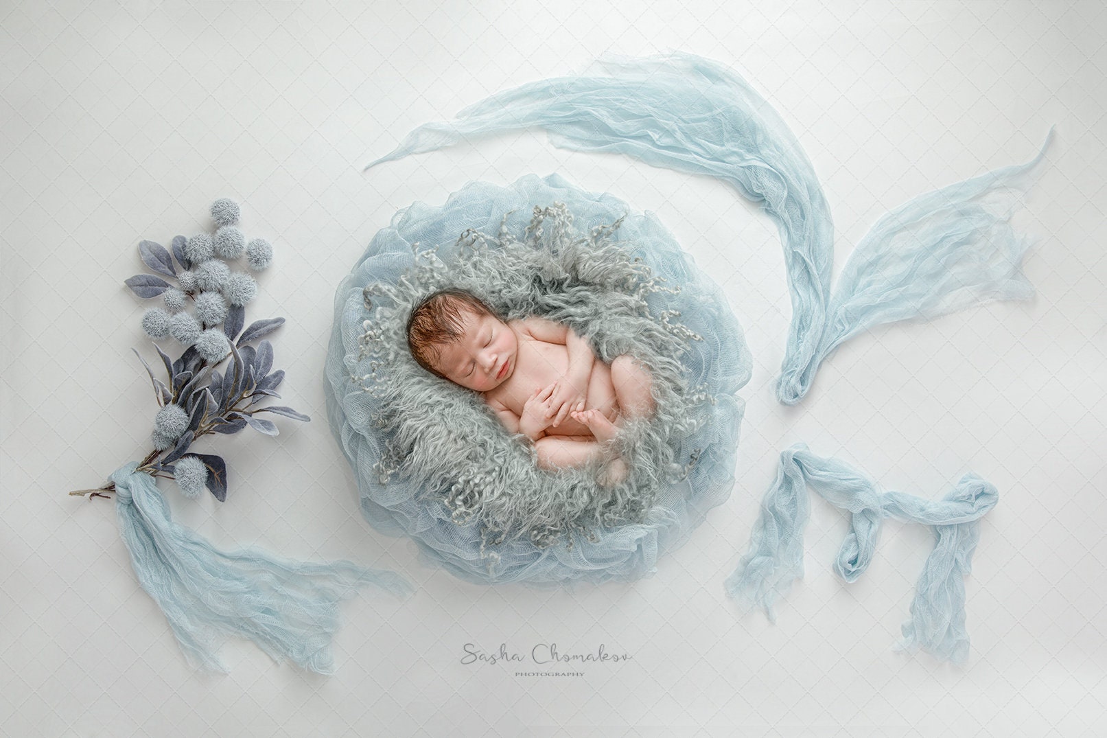 Digital Backdrop, Background Newborn Baby Girl or Boy Gray Overhead ...