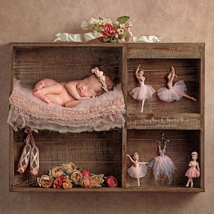 Digital Backdrop, Background Newborn Baby Girl Ballerina Shoes Music ...