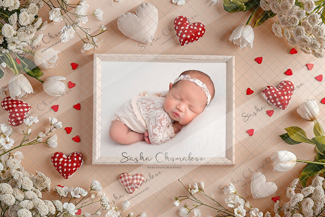 Digital Backgrounds backdrops newborn Baby Girl baby Light Creams and ...