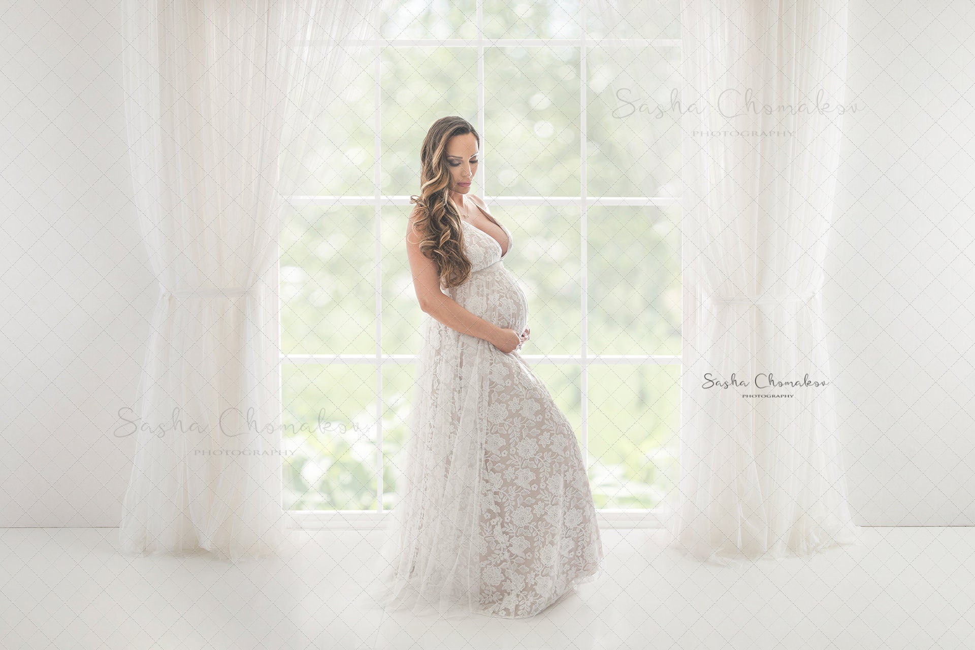 Digital Backdrop Background Maternity , Family Window White Back Lit ...