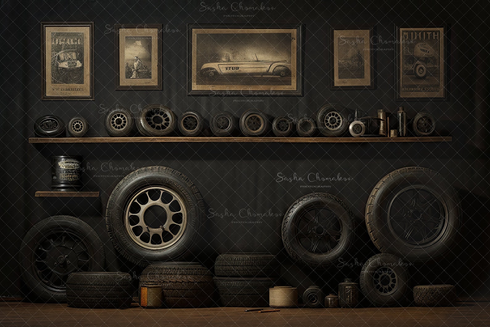 Digital Backgrounds Backdrops Boy Girl Vintage Tires , Memorabilia, Old ...