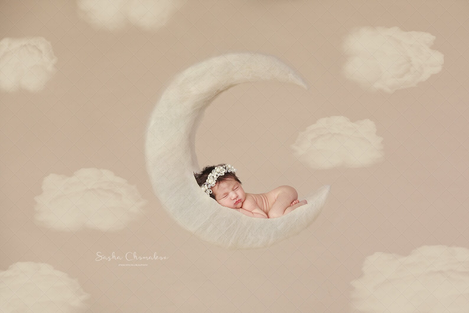 Digital Backdrop Background Newborn Baby Girl Toddler Cream | Etsy