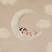 Digital Backdrop, Background Newborn Baby Girl Toddler Cream Moon - Etsy