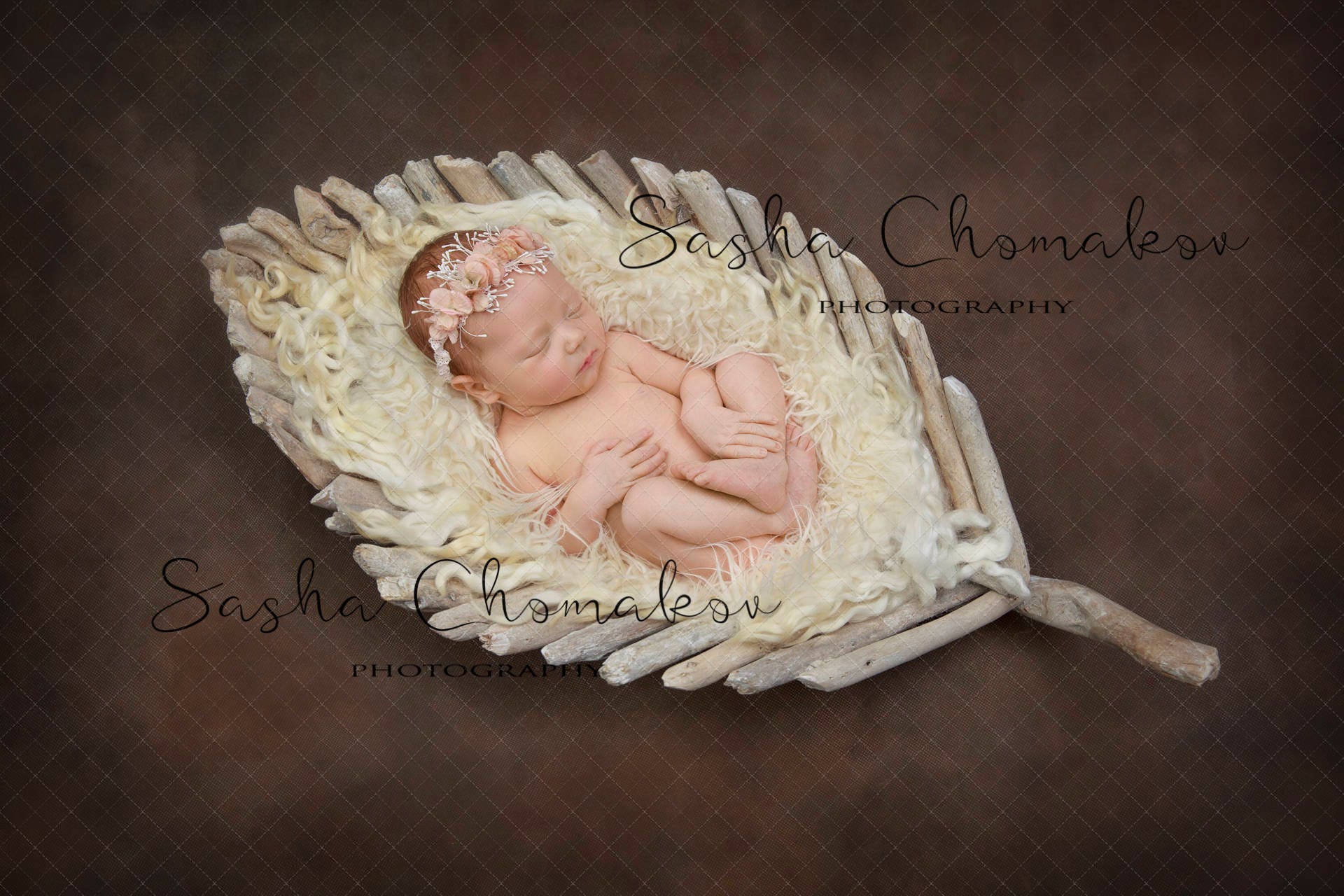 Digital Backdrop Background Newborn Baby Girl or Boy Cream Fur - Etsy