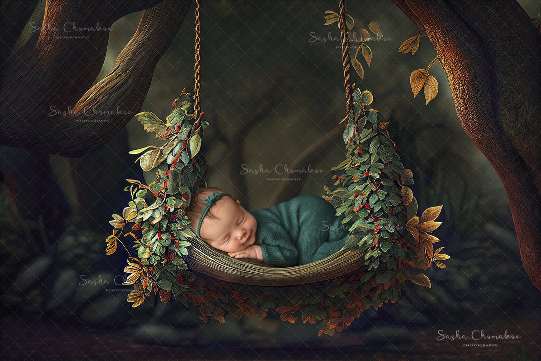 Digital Backdrop, Background Newborn Baby Girl or Boy Hand Painted ...