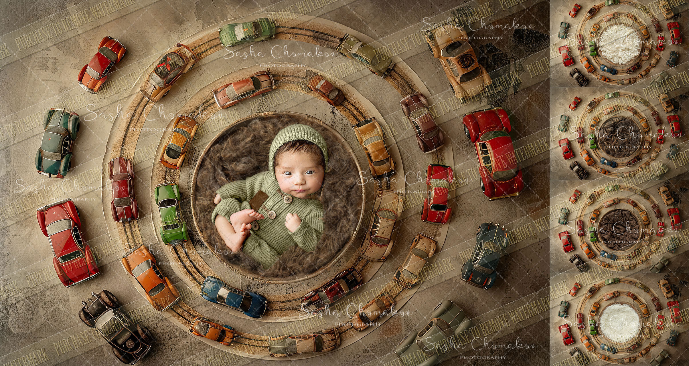 Digital Backgrounds Backdrops Newborn Girl Boy Vintage Cars o Overhead ...