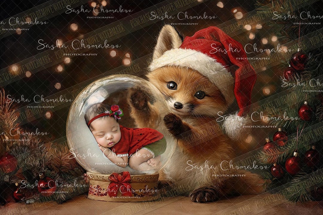 Digital Backdrop, Background Newborn Baby Girl Boy Christmas Glass ...
