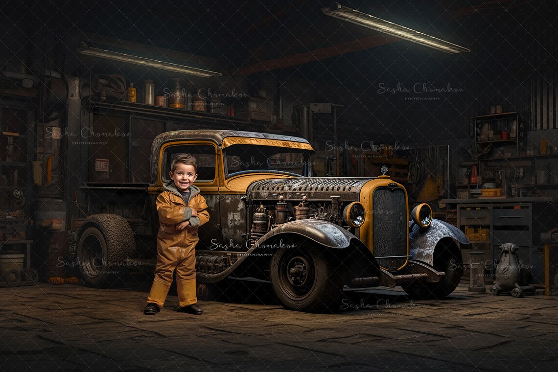 3 Different Digital Backgrounds , Backdrops Overlays Vintage Cars ...