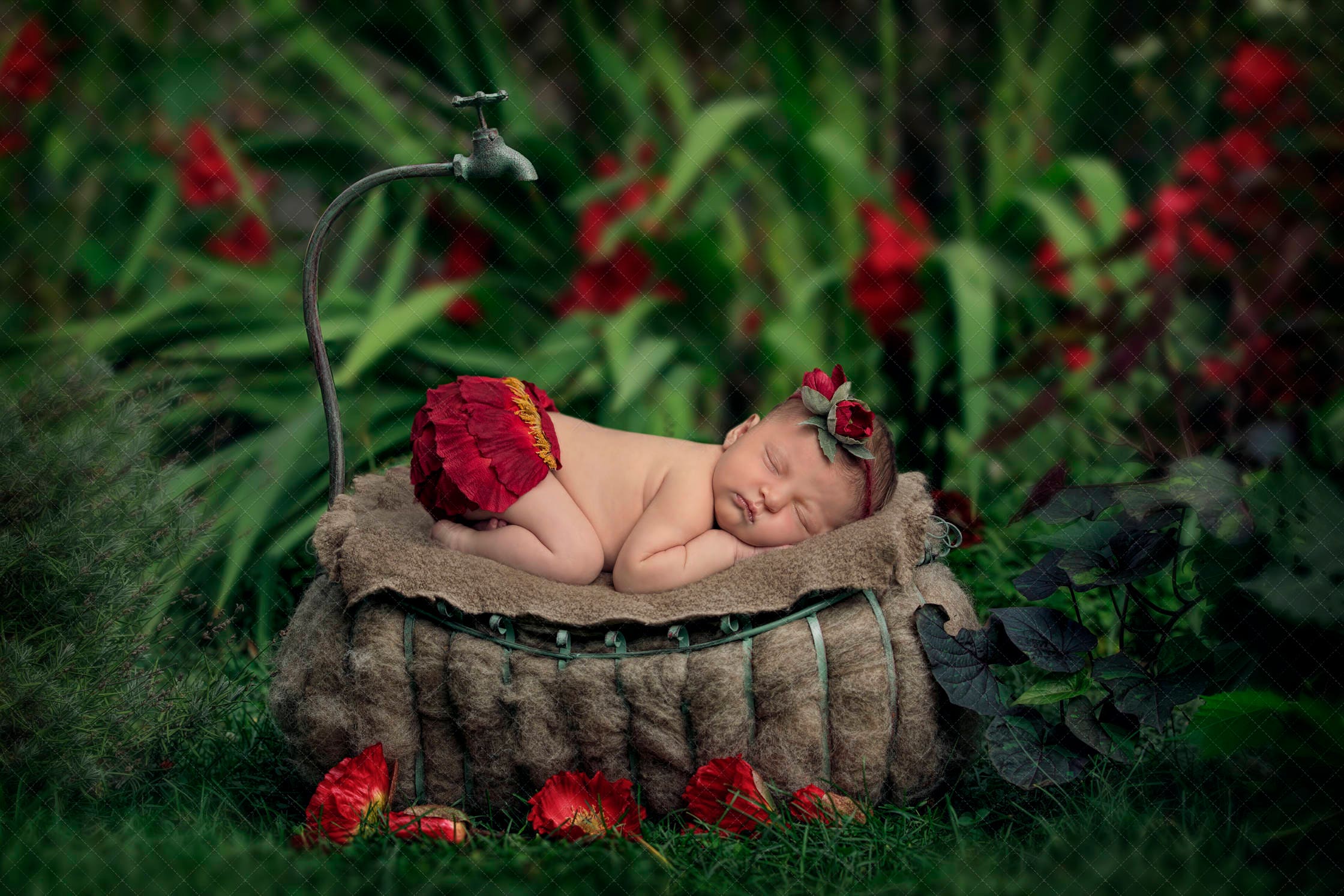 Digital Backdrop Background Newborn Baby Girl or Boy Forest - Etsy