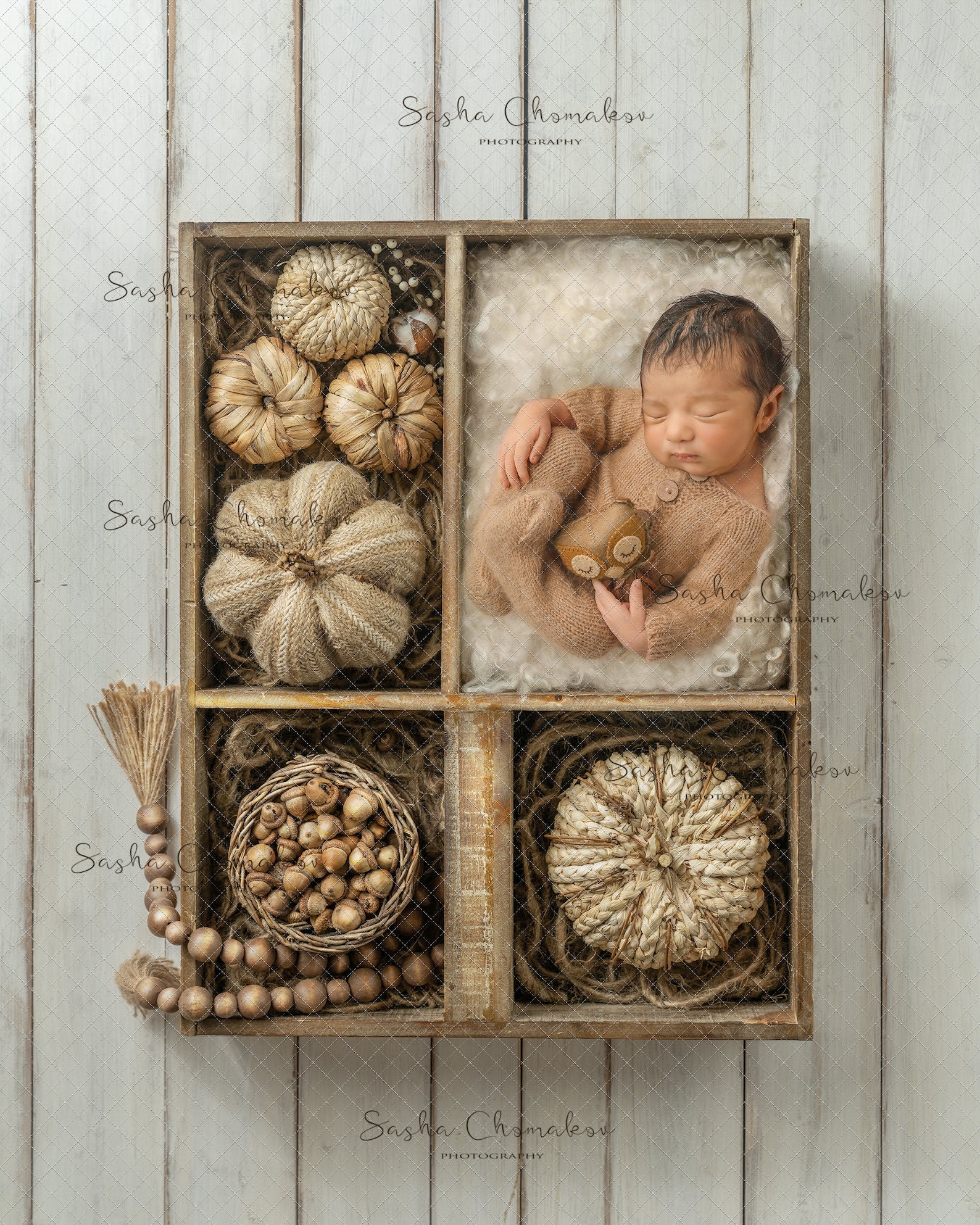 Digital Backdrop, Background Newborn Baby Girl Boy Wooden Box Light ...