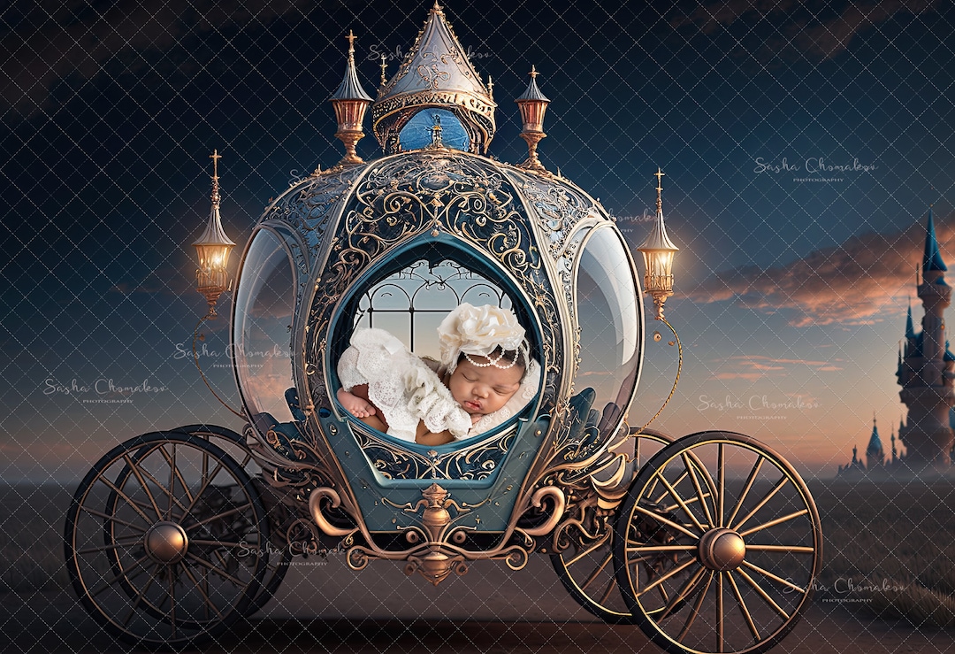 Digital Cinderella Carriage Glass Princes Digital Background , Backdrop ...