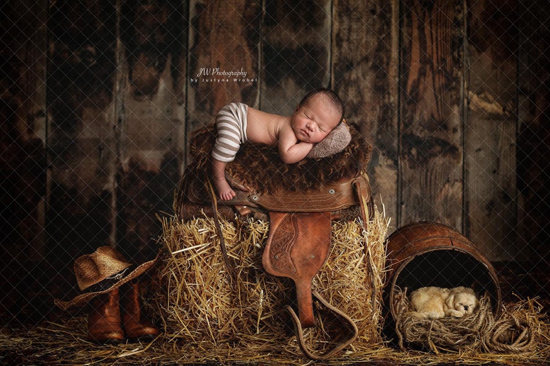 Digital Backdrop Background Newborn Girl or Boy Cowboy , Cowgirl ...