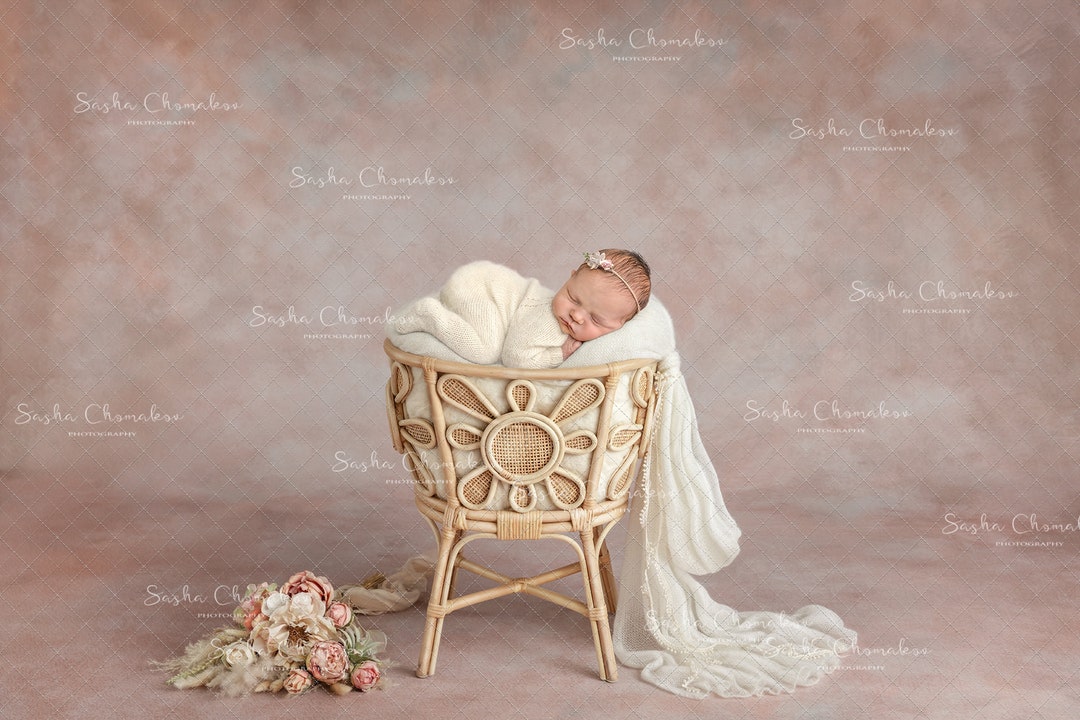 Digital Backdrop, Background Pink Cream White Naturals Newborn Baby ...