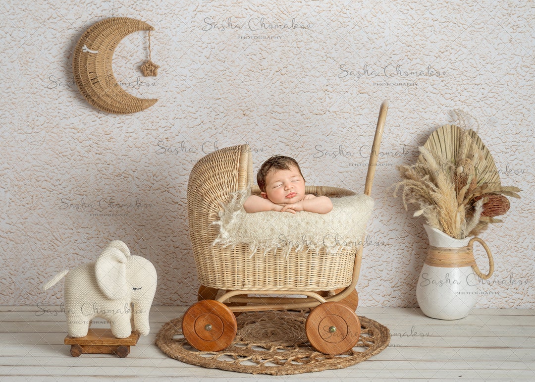 Digital Backdrop, Background Cream White Naturals Newborn Baby Girl or ...