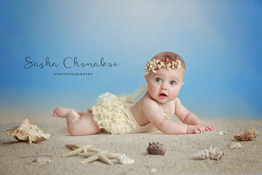 Digital Backkdrop Background Todler 6 Months Old Sea Floor Beach - Etsy