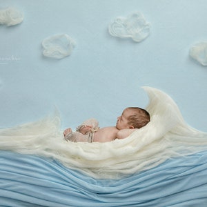 Digital Backdrop, Background Newborn Baby Girl Boy Boys Sea Mermaid ...