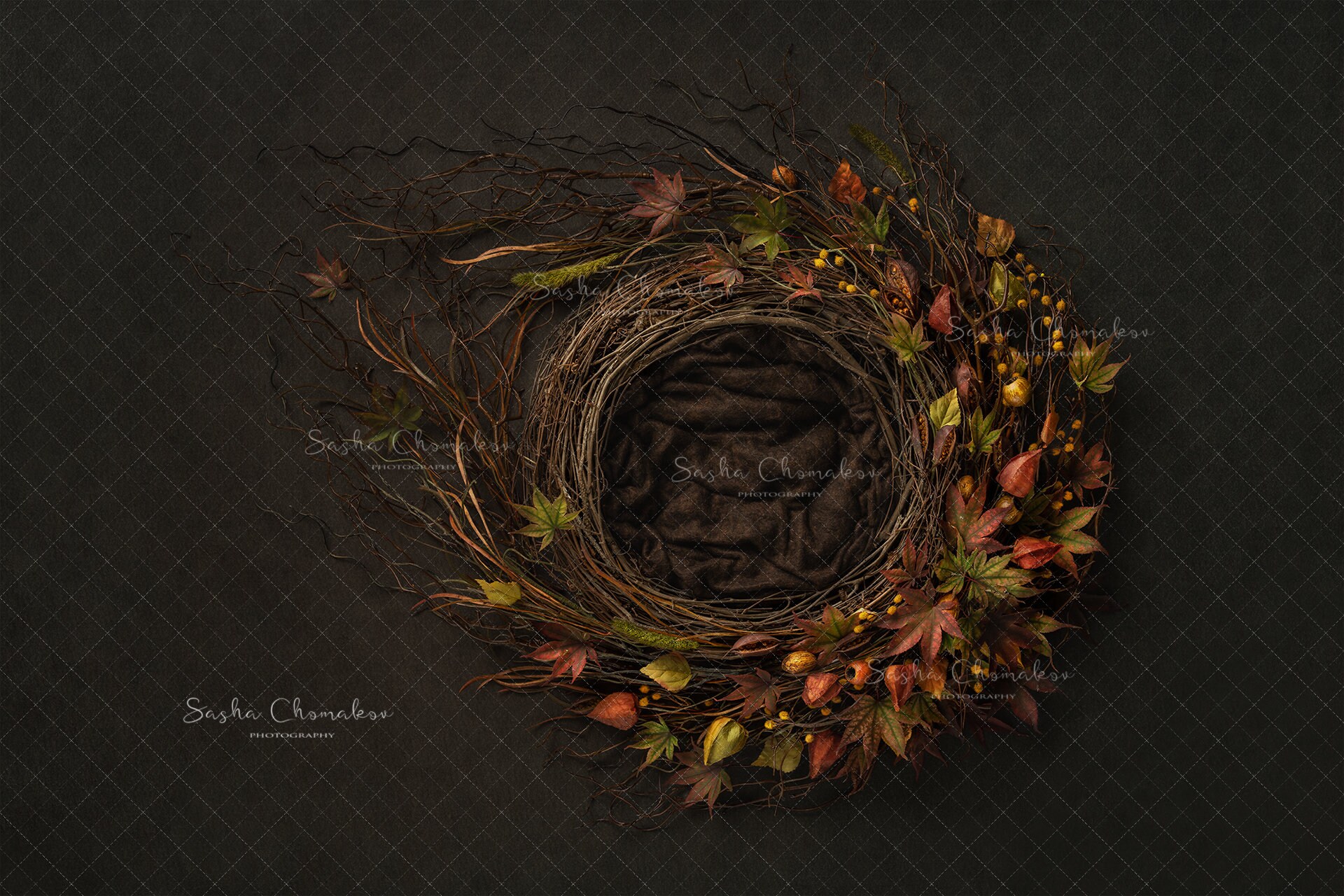 Digital Backdrop, Background Newborn Baby Girl Boy Bowl Natural Dark ...