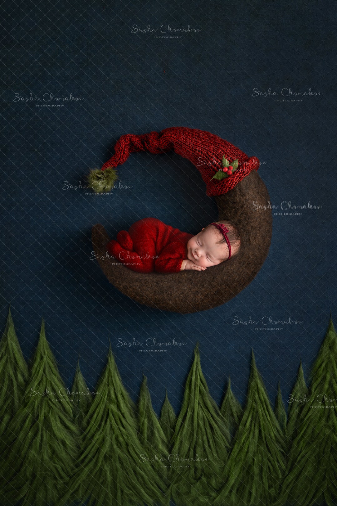 Digital Backdrop, Background Newborn Baby Girl Boy Dark Brown , Moon ...