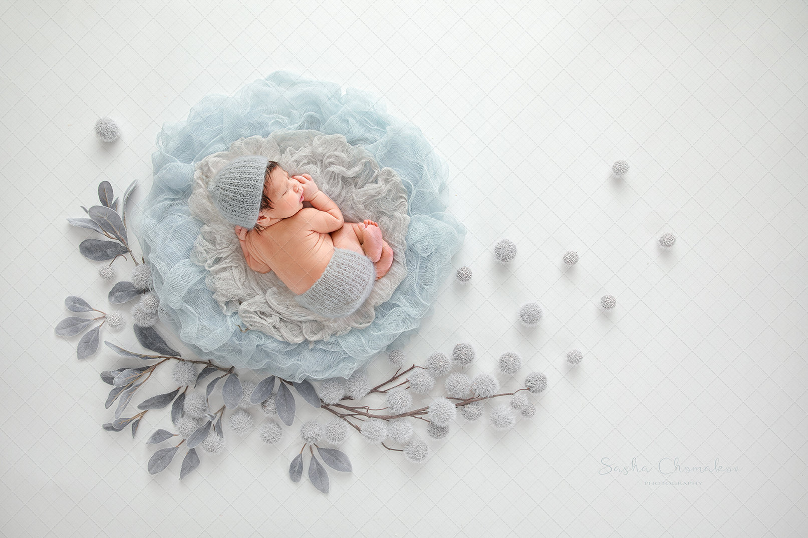 Digital Backdrop Background Newborn Girl or Boy Gray Light | Etsy